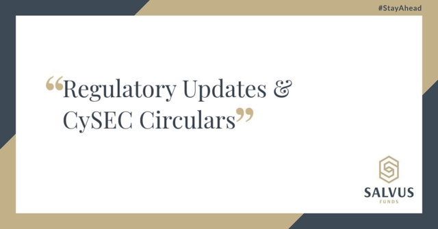 Regulatory Updates & CySEC Circulars - SALVUS Funds