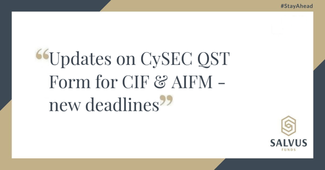 Updates on CySEC QST Form for CIF & AIFM and the new deadlines – April ...