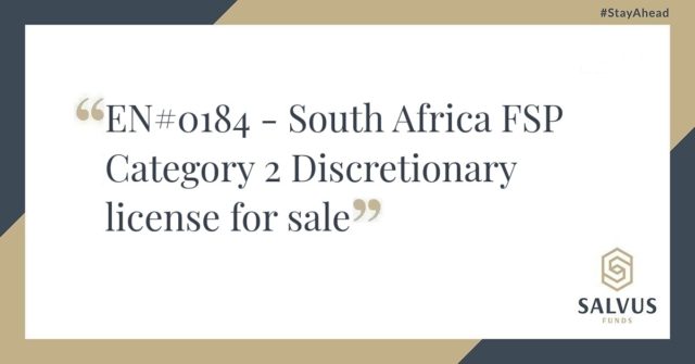 EN#0184 – South Africa FSP Category 2 Discretionary license for sale ...