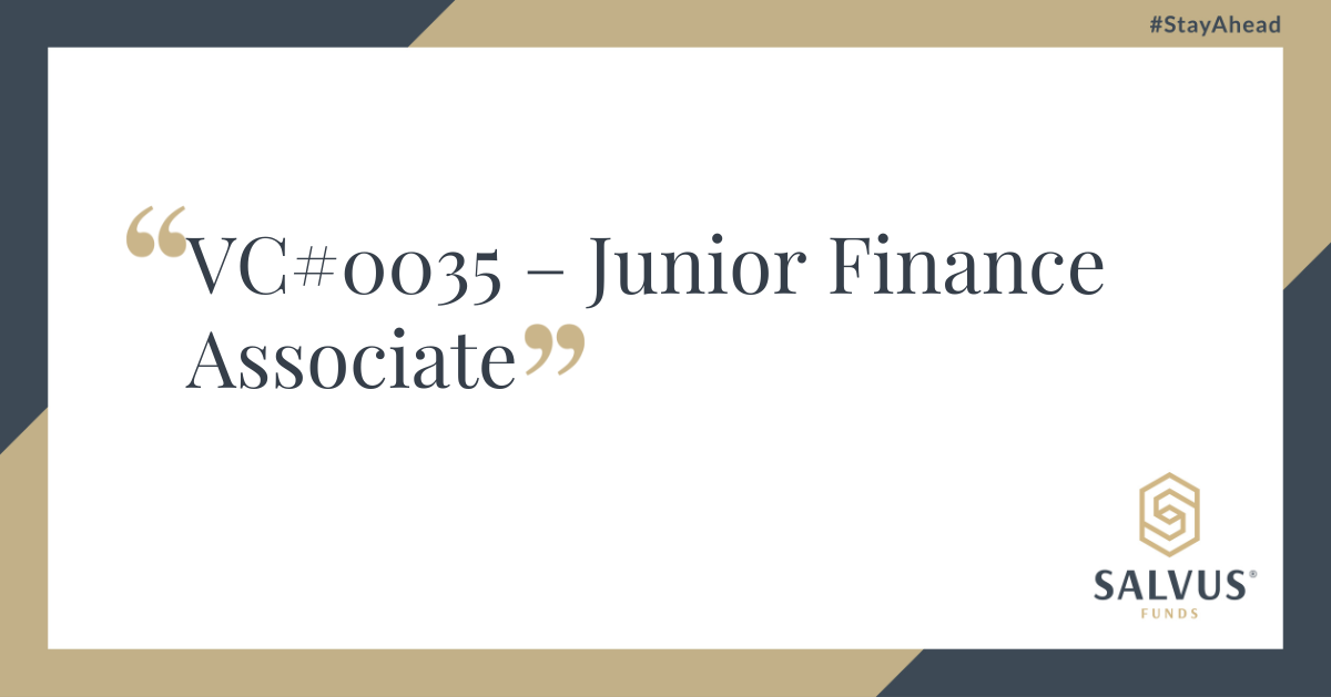 VC#0035 – Junior Finance Associate - SALVUS Funds