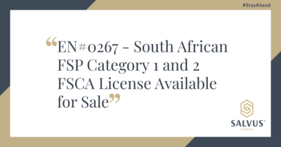 EN#0267 – South African FSP Category 1 and 2 FSCA License Available for ...