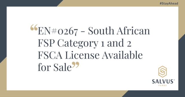 EN#0267 – South African FSP Category 1 and 2 FSCA License Available for ...