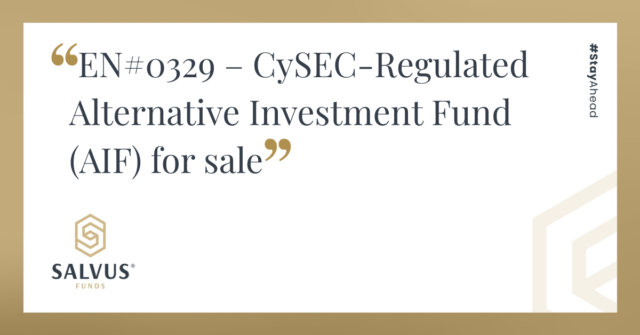 EN#0329 - CySEC‑Regulated Alternative Investment Fund (AIF) for sale ...